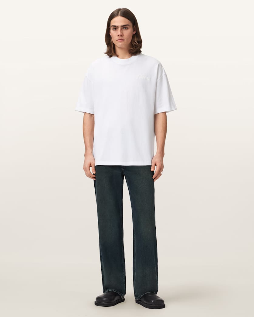 Odyssey Oversized Short Sleeve Crew T-Shirt Optic White | ALLSAINTS